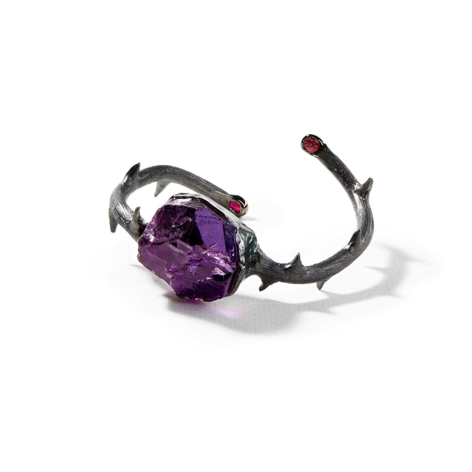 Hera Rough Amethyst Bangle | Shop German Kabirski Jewelry Online