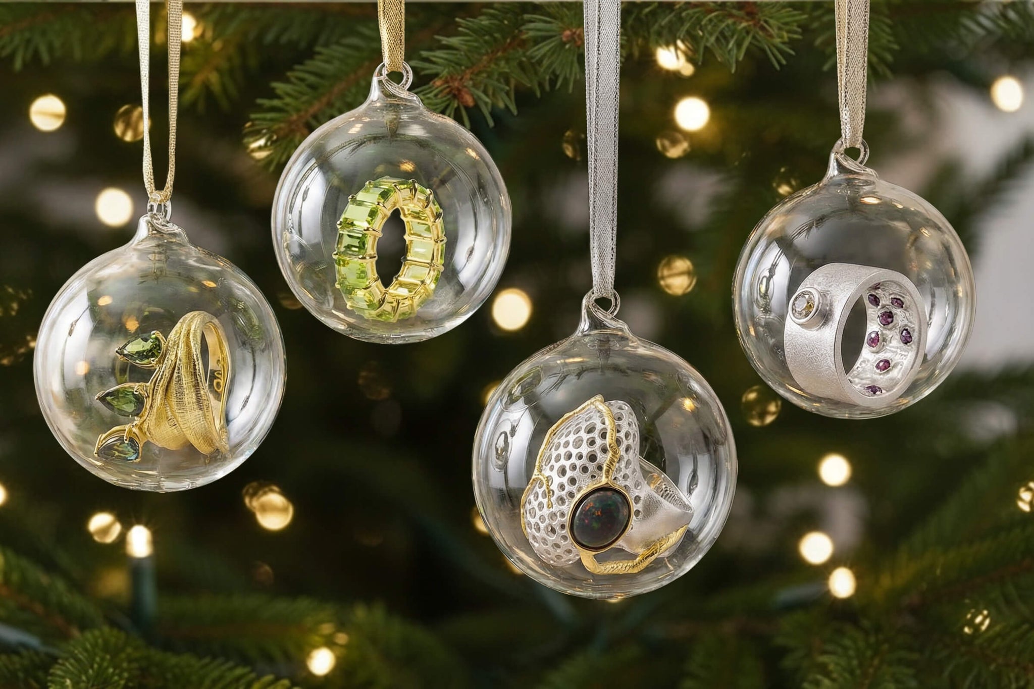 Designer Jewelry with Natural Raw and Cut Gemstones by German Kabirski