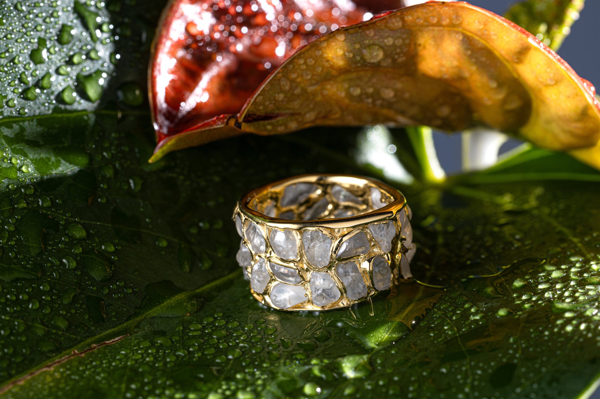 White Zircon Jewelry | German Kabirski Art Jewelry W Natural Raw Gems