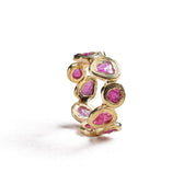 Caila Iconic Designer Ring w Natural Untreated Raw Ruby in 925 Silver