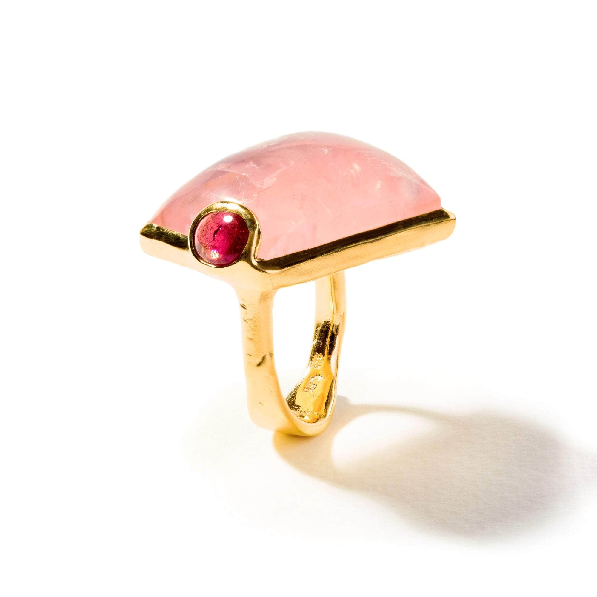 Delsh Rose Quartz and Pink Tourmaline Ring | Shop German Kabirski ...