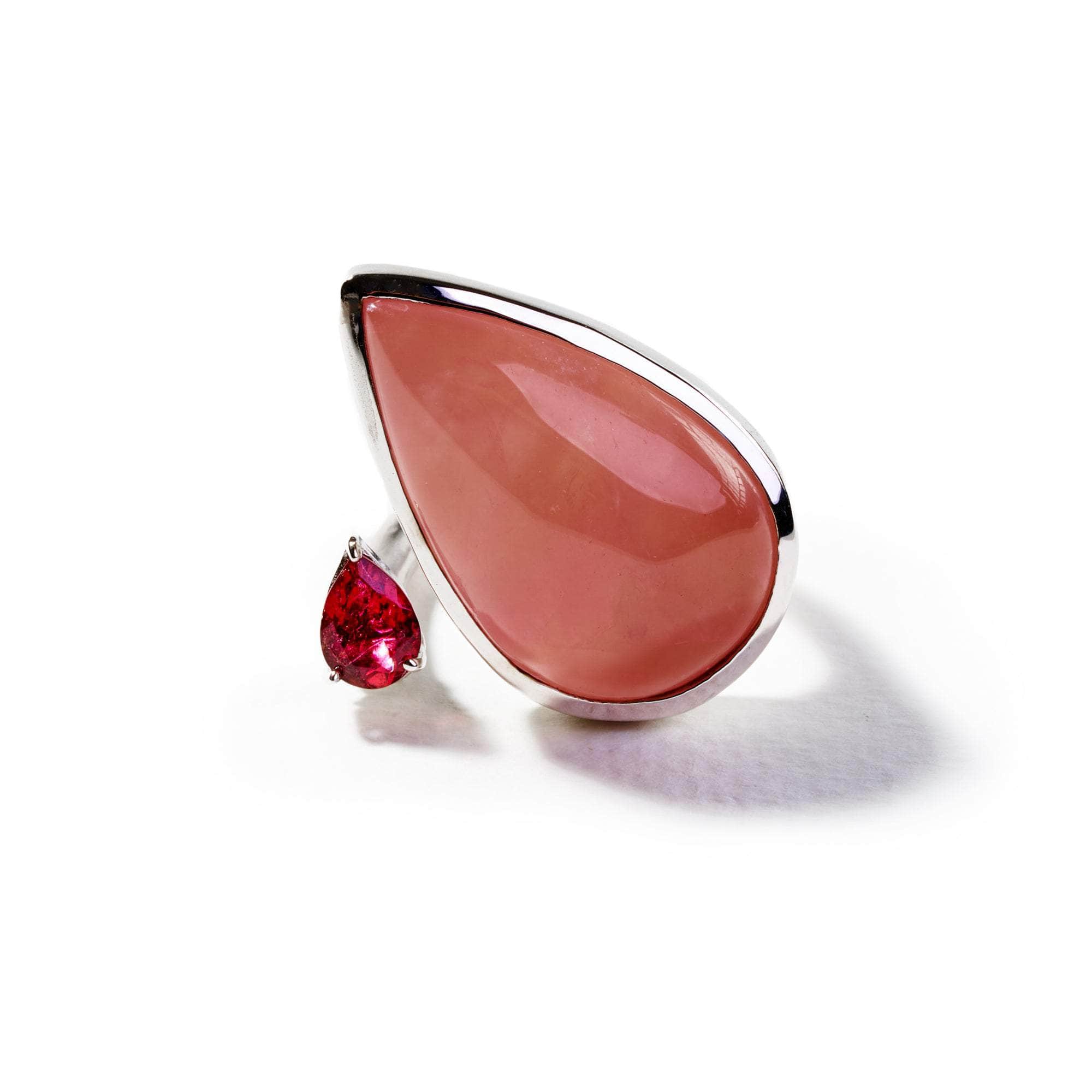 Kratos Rose Quartz and Pink Tourmaline Ring | Shop German Kabirski ...