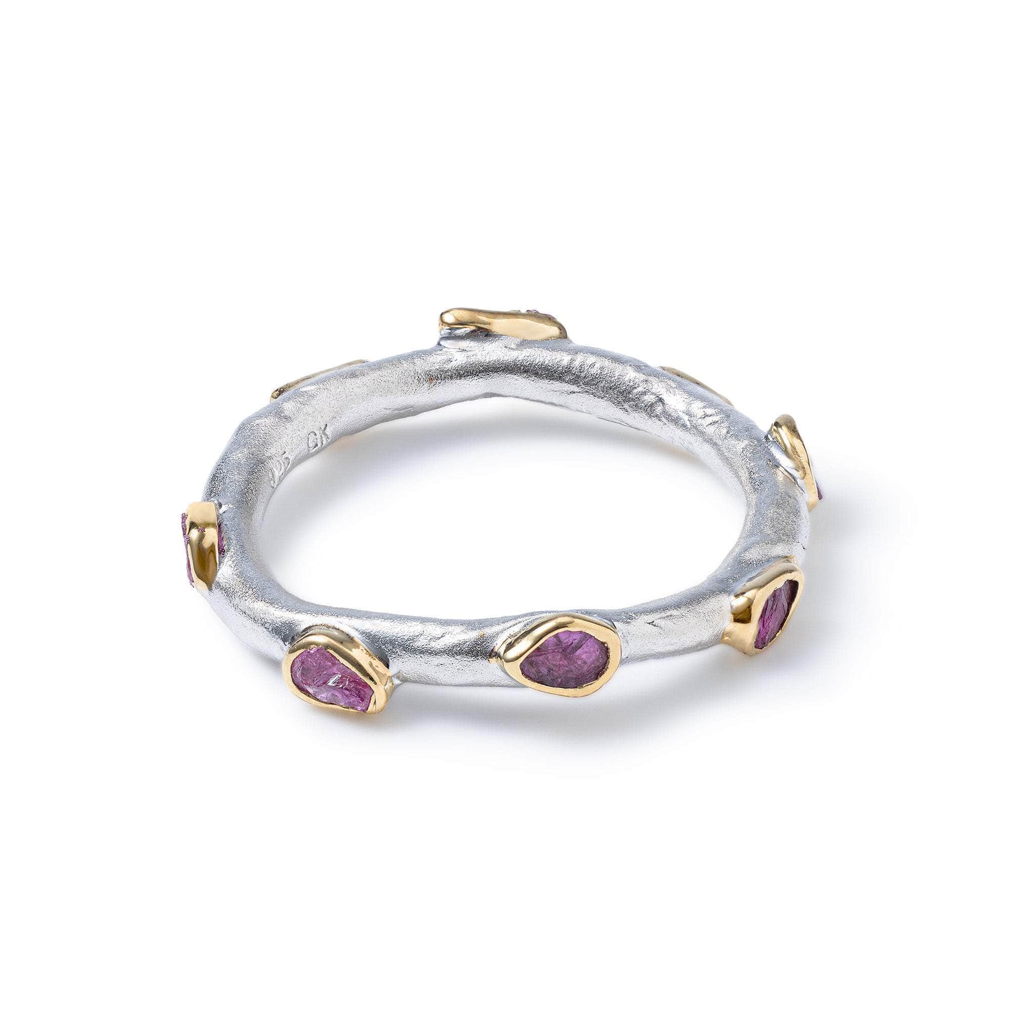 Qhude Singular Edition Raw Ruby Ring in Sterling Silver | Shop German ...