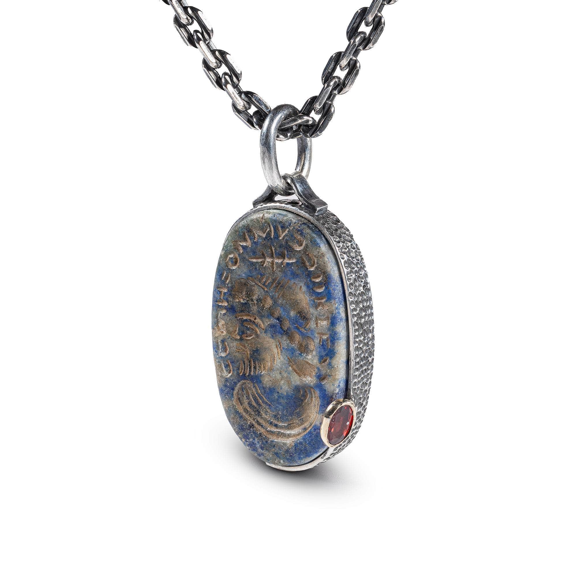 Dareios Pendant with Authentic Hellenistic Lapis Lazuli Seal in 925 ...