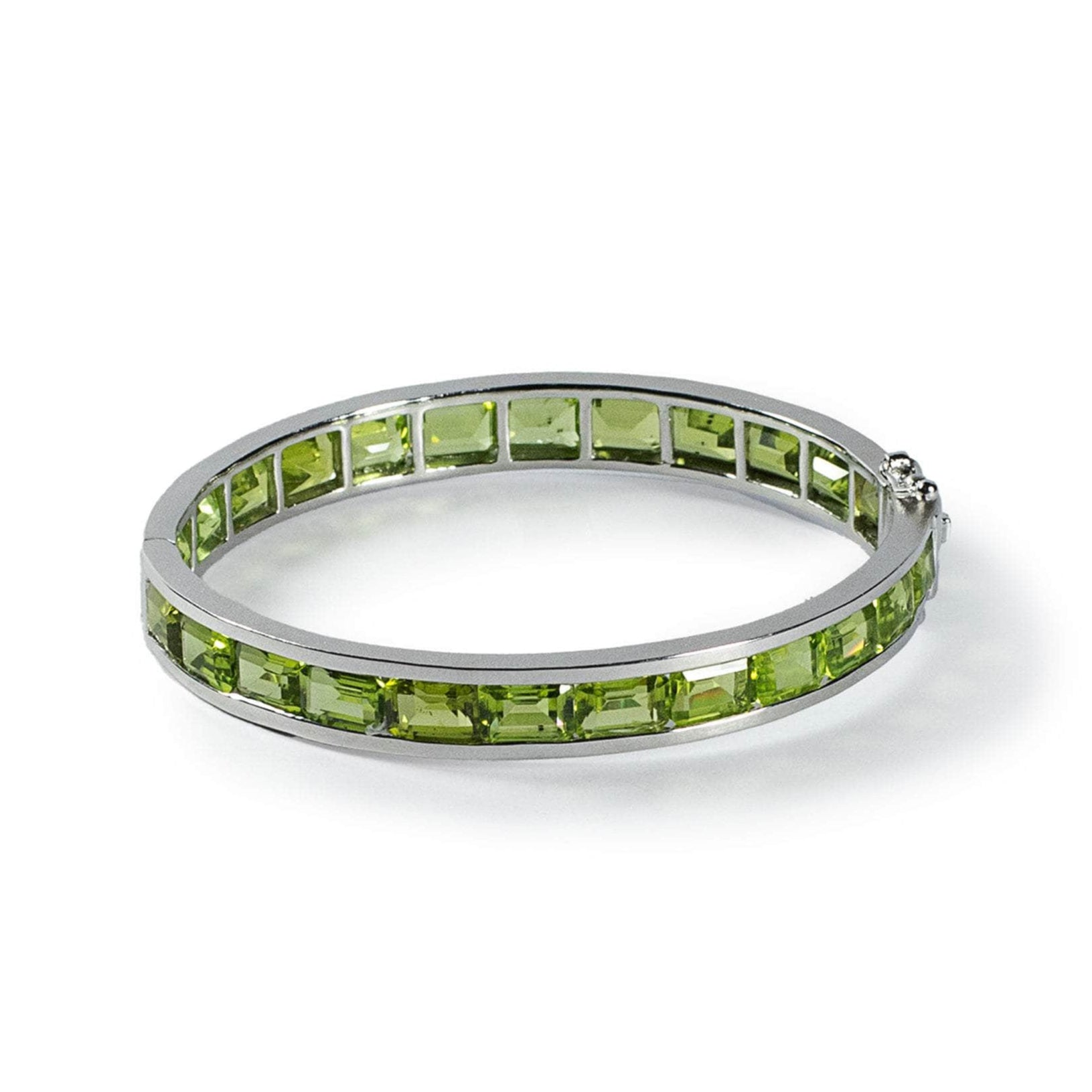 Fasch Sterling Silver Bracelet with Natural Oval Peridot | GK Jewelry