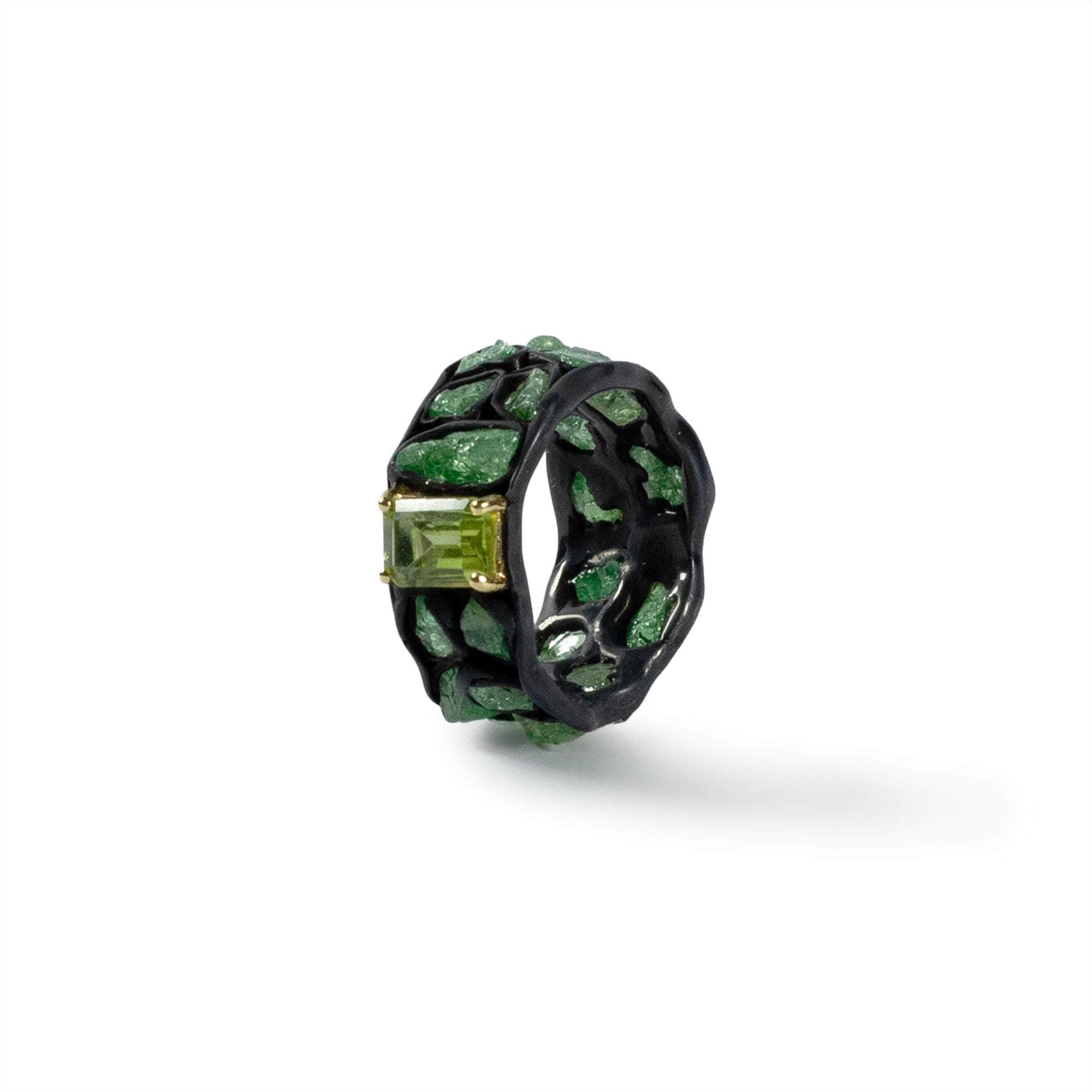 Tabiat Tsavorite and Peridot Ring | Shop German Kabirski Jewelry Online