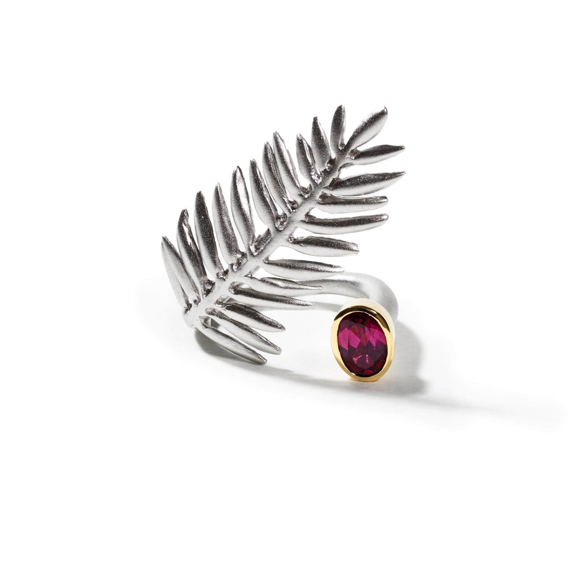 Ader Rhodolite Ring (White Rhodium) | Shop German Kabirski Jewelry Online