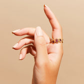 Caila Iconic Designer Ring w Natural Untreated Raw Ruby in 925 Silver