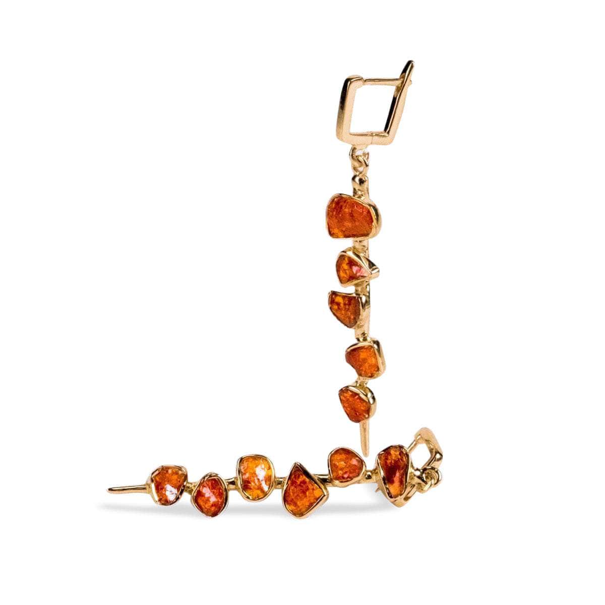 Alden Raw Mandarin Garnet/Spessartine Earrings | G. Kabirski Jewelry